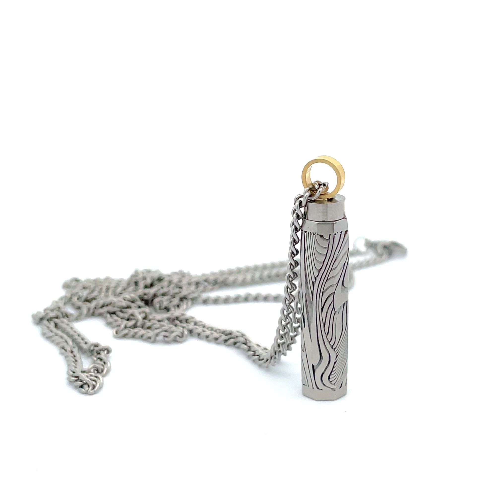 Damascus Reliquary Pendant Octagon